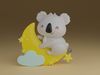 good night koala 3D model 3D printable | CGTrader
