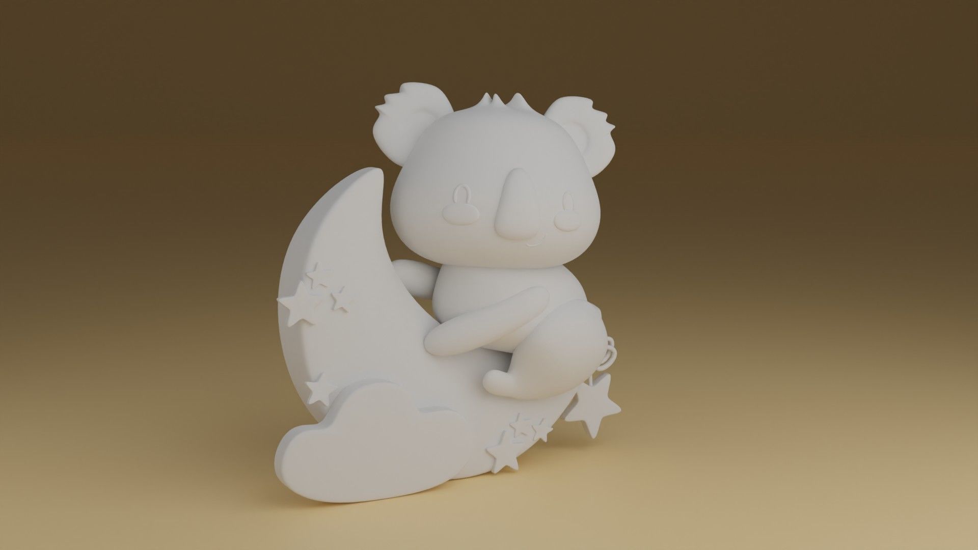 good night koala 3D model 3D printable | CGTrader
