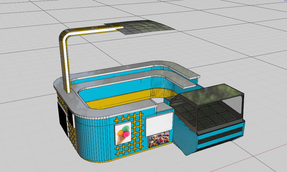 Retail kiosk Mall kiosk 3D model | CGTrader