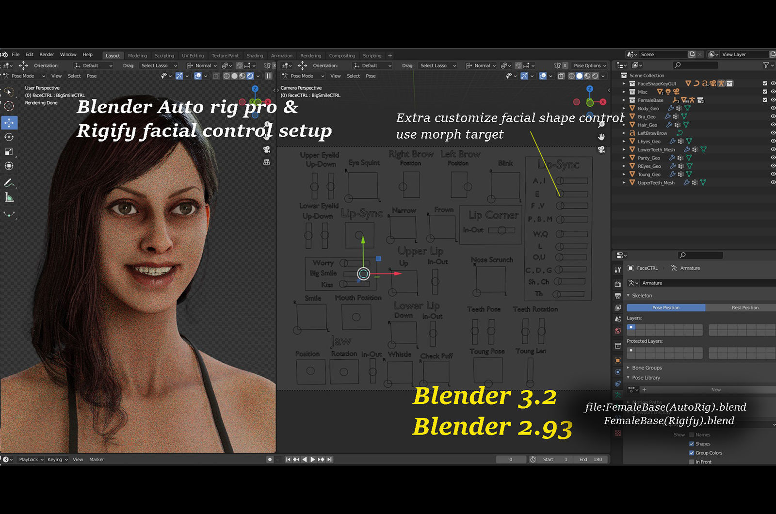 3D model Female Base Complete Rig VR / AR / low-poly | CGTrader