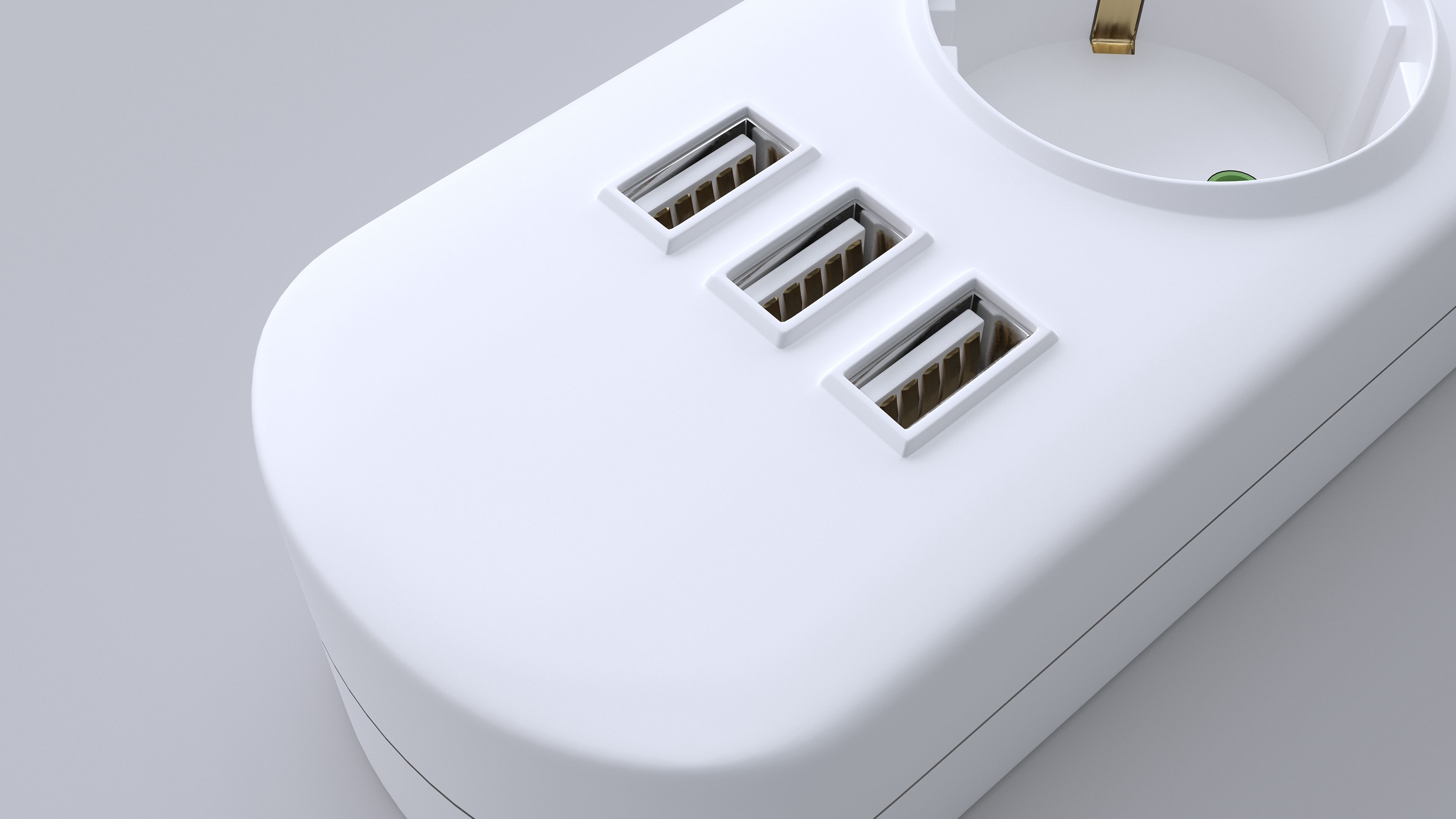 Lezard power socket with usb ports 3D model | CGTrader
