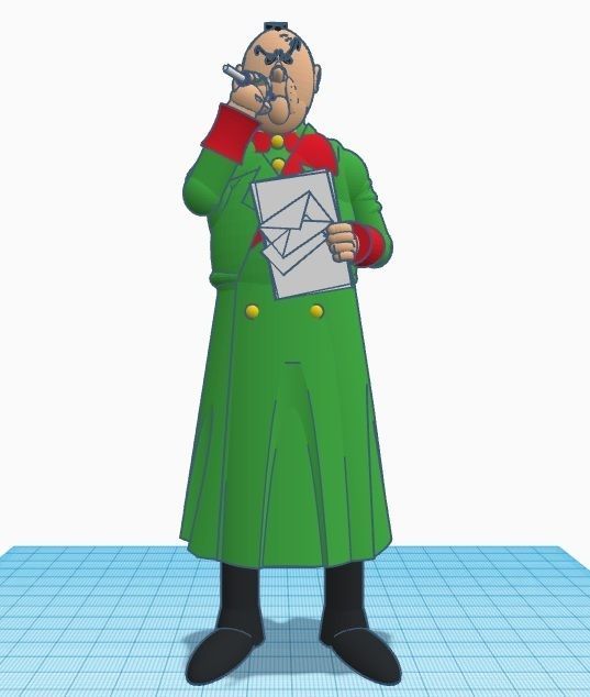 Colonel Sponsz from Tintin King Ottokars Sceptre 3D model 3D printable ...