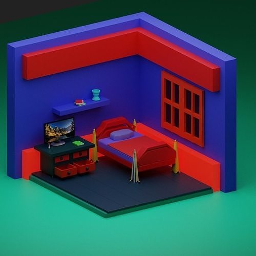 room 3d 3D model animated | CGTrader