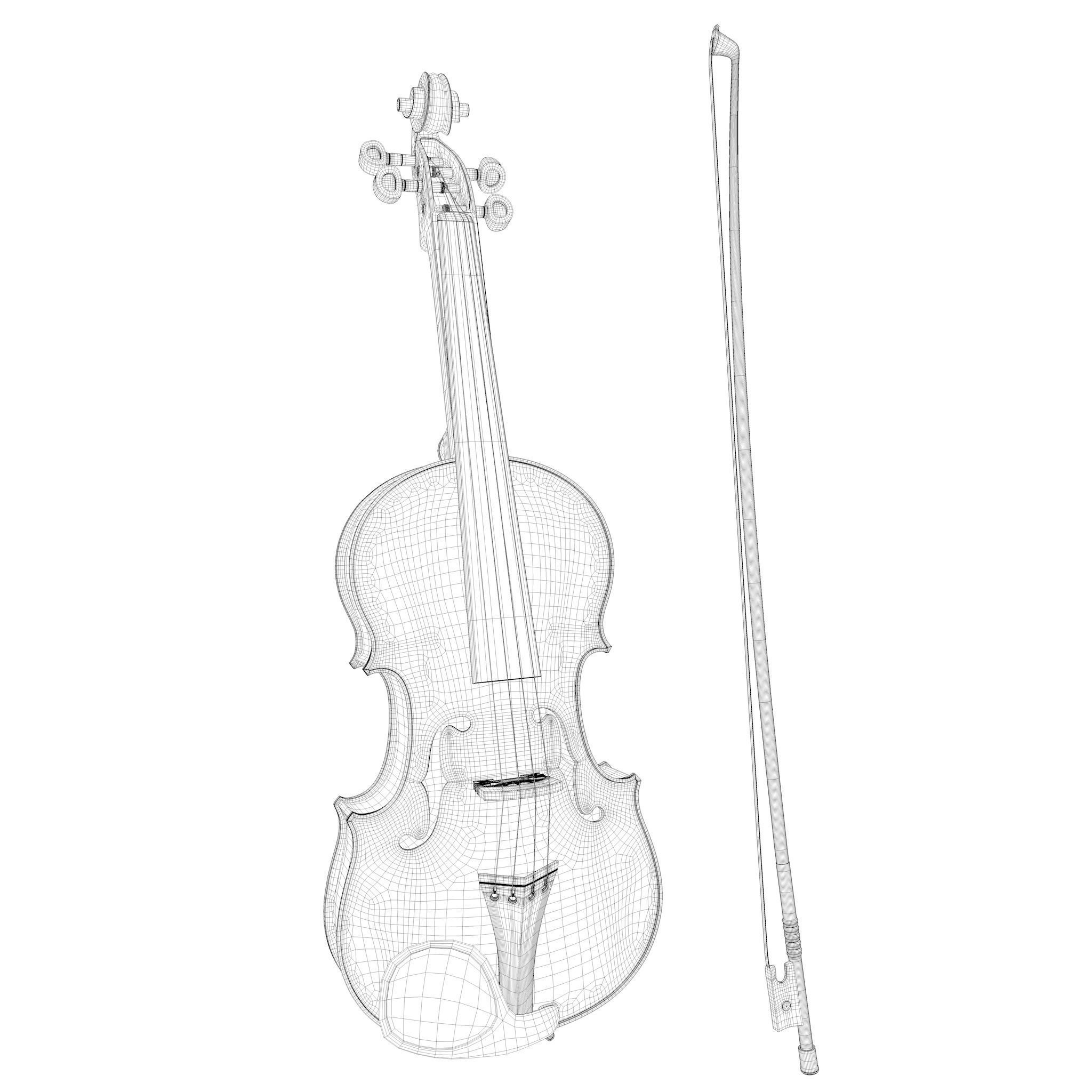Violin Fiddle Wood 3D model | CGTrader