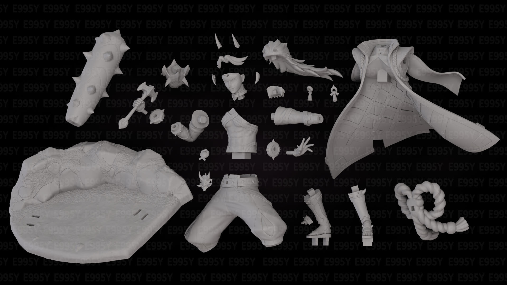 Genshin Impact - Arataki Itto Figure STL File For 3D Printing 3D model ...