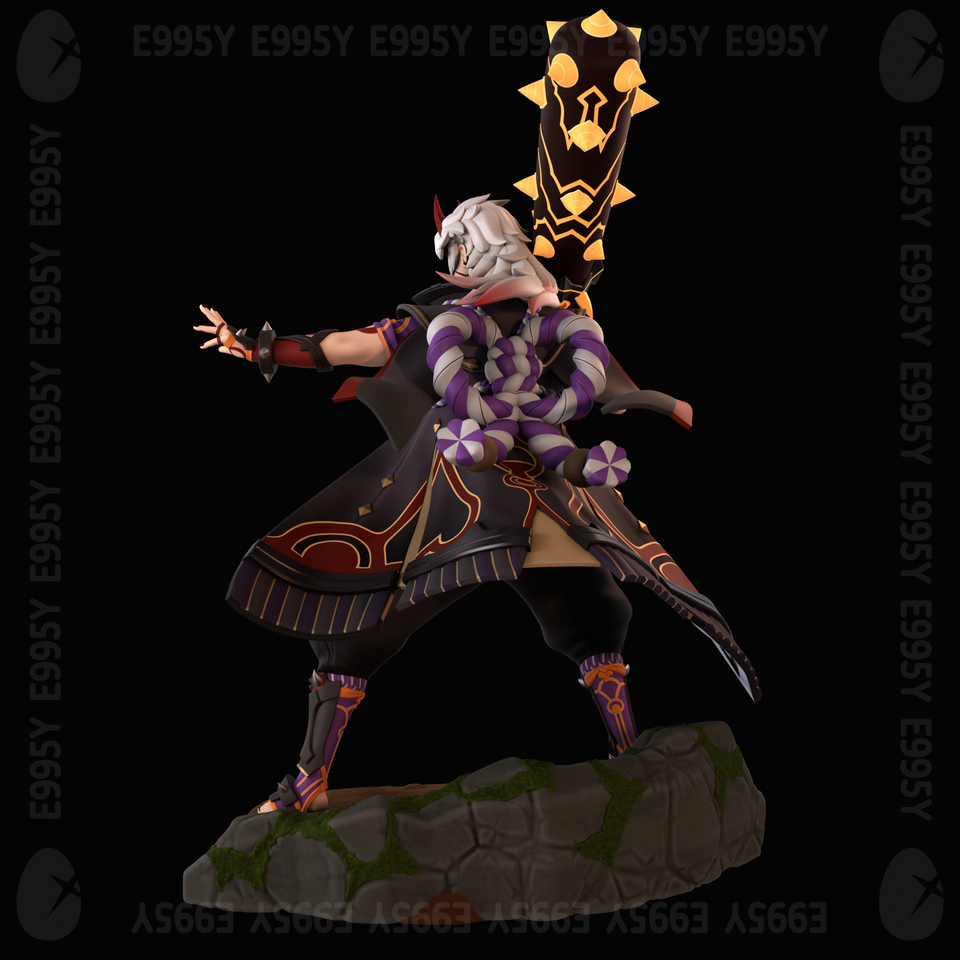 Genshin Impact - Arataki Itto Figure STL File For 3D Printing 3D model ...