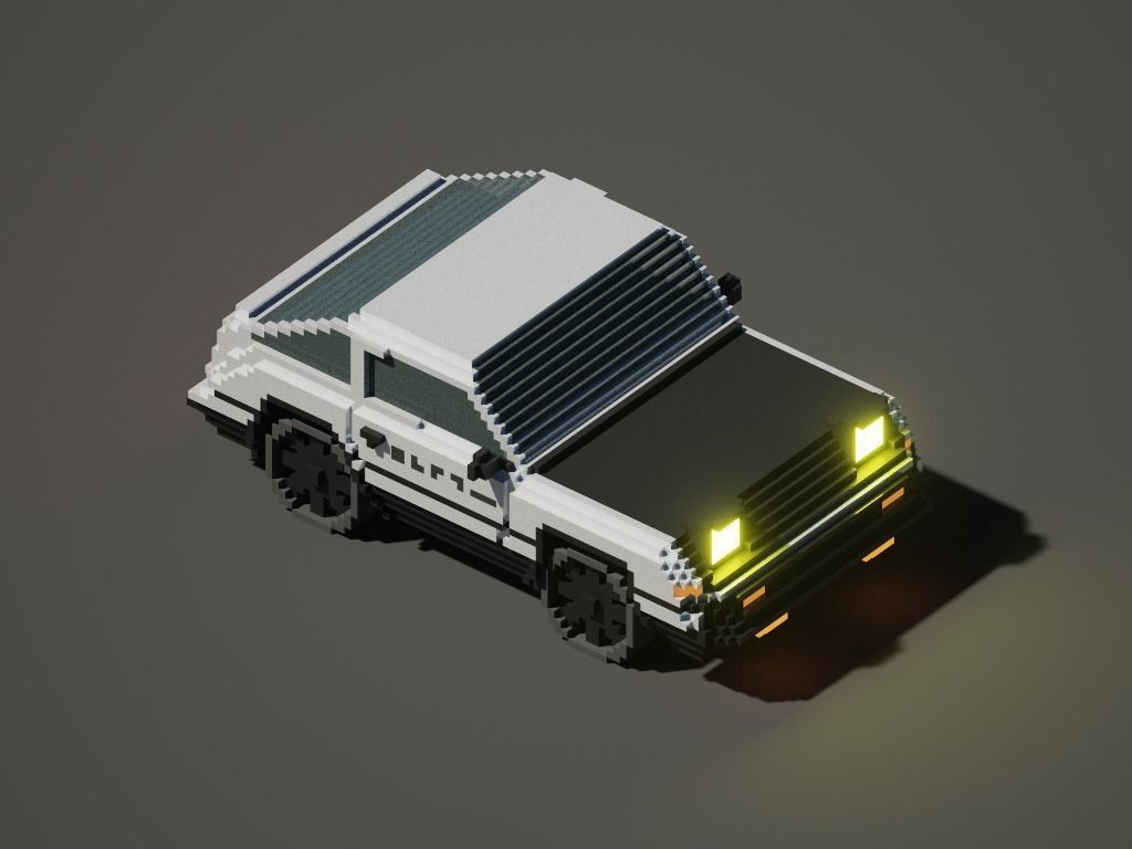 AE86 Car Chibi Voxel Art 3D model | CGTrader