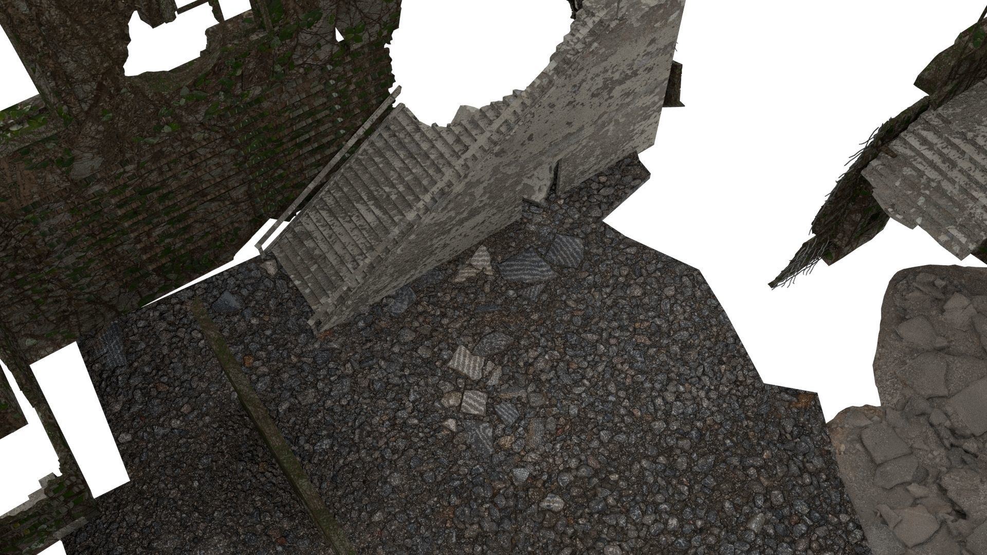 Realistic Ruined Building 3D model | CGTrader