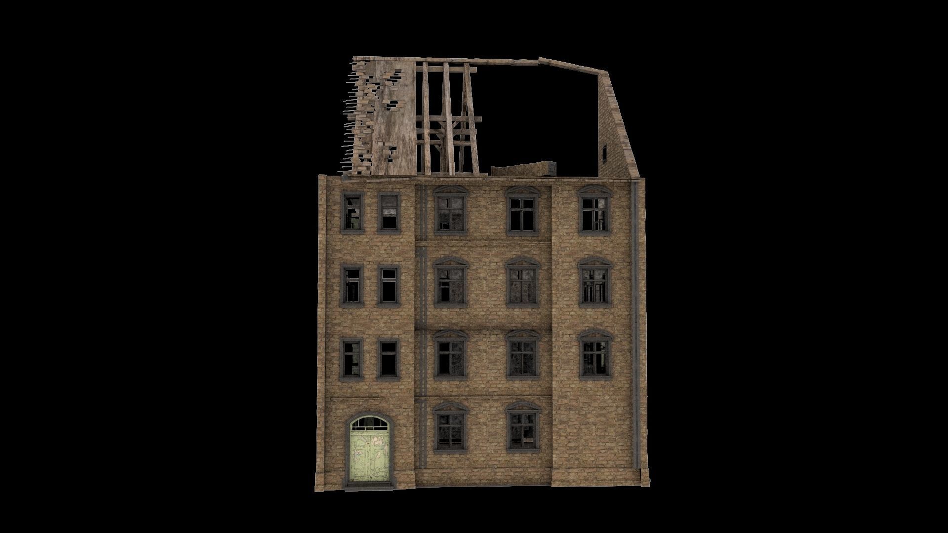 Realistic Ruined Building 3D model | CGTrader