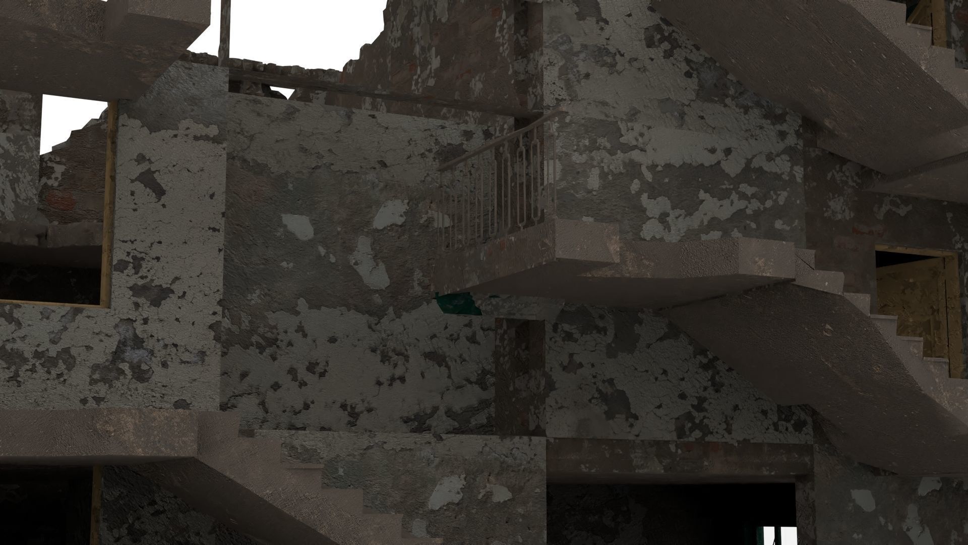 Realistic Ruined Building 3D model | CGTrader