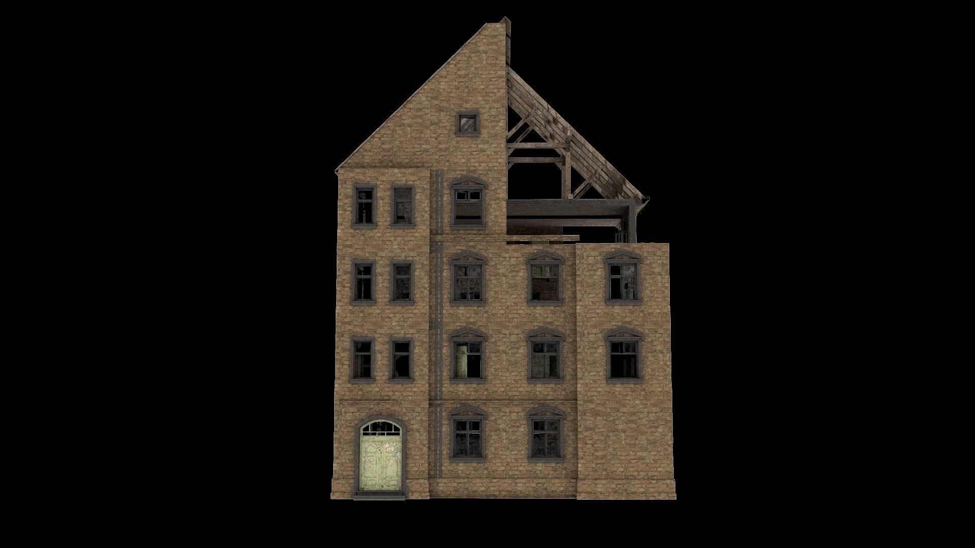 Realistic Ruined Building 3D model | CGTrader