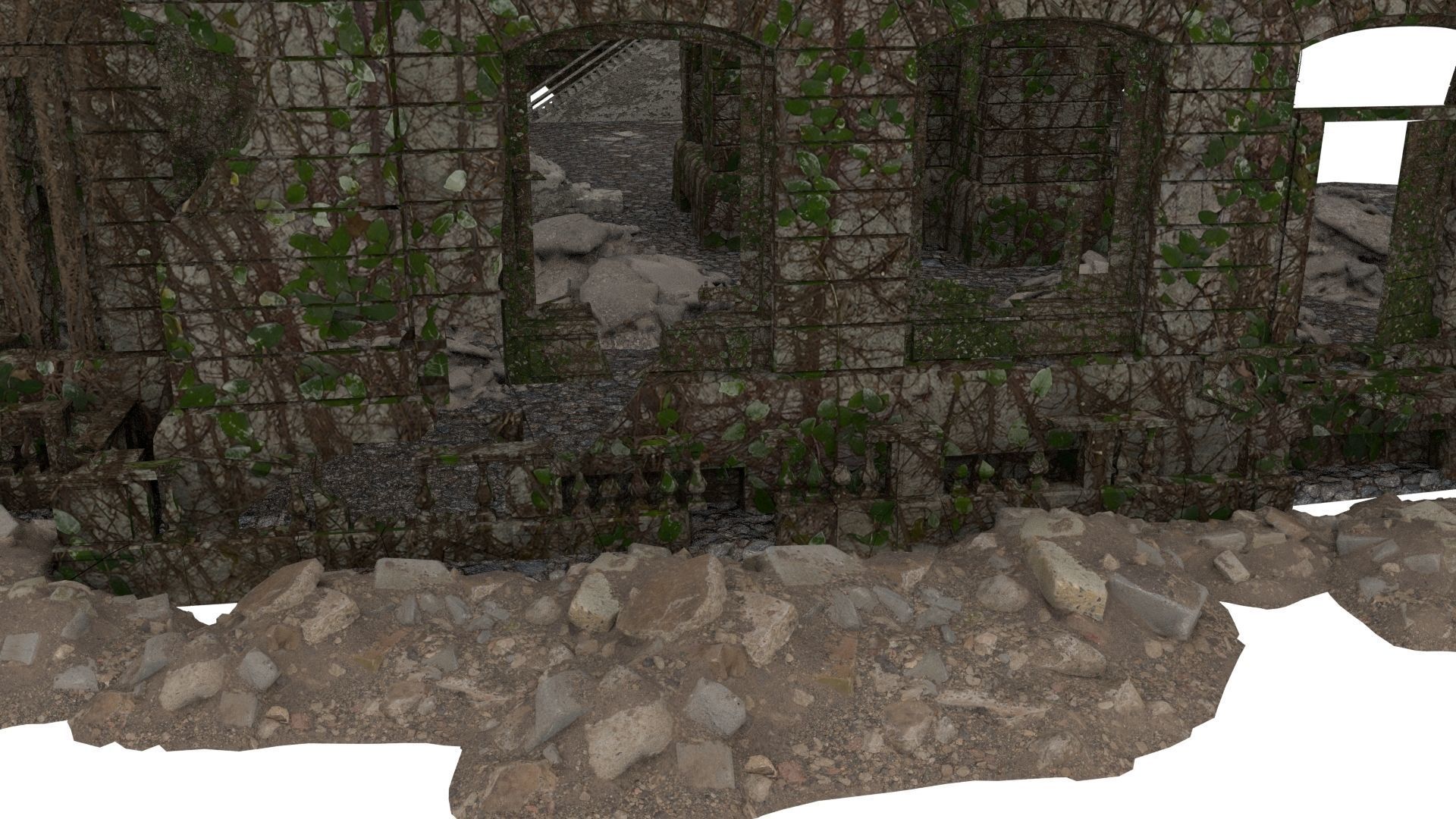 Realistic Ruined Building 3D model | CGTrader