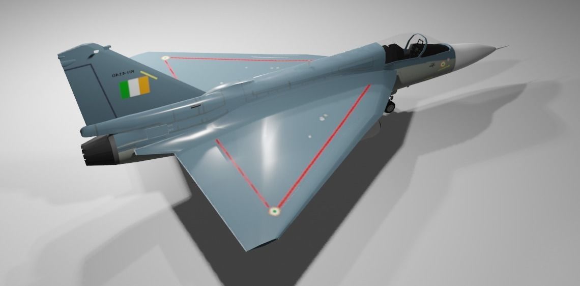 3D model Indian Airforce HAL LCA Tejas 3D model VR / AR / low-poly ...