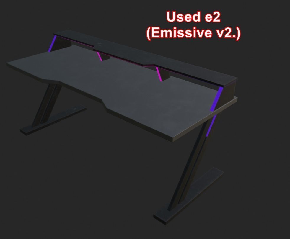 3D model Rgb gaming desk pro gaming table lowpoly game ready Low-poly ...