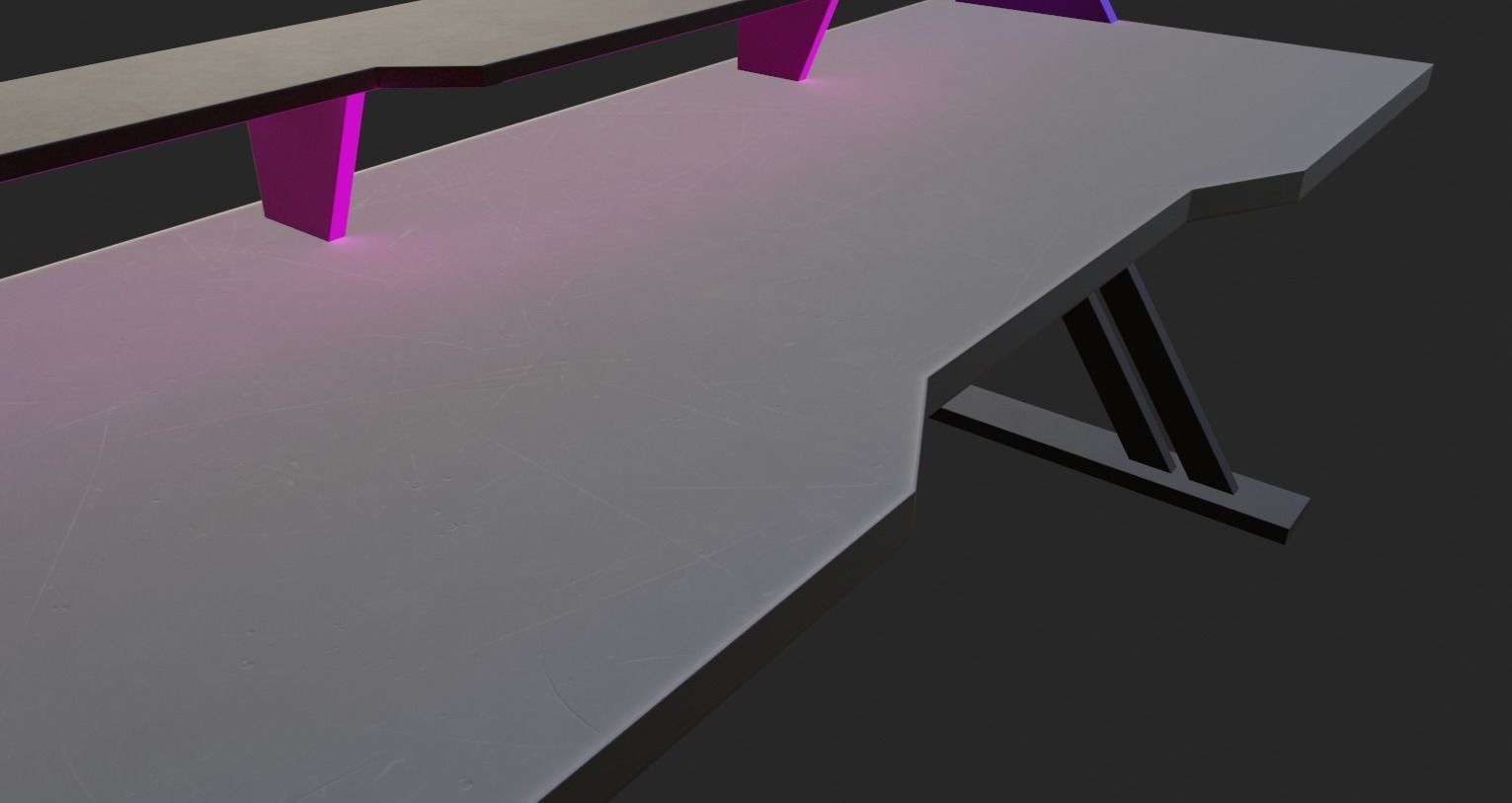 3D model Rgb gaming desk pro gaming table lowpoly game ready Low-poly ...