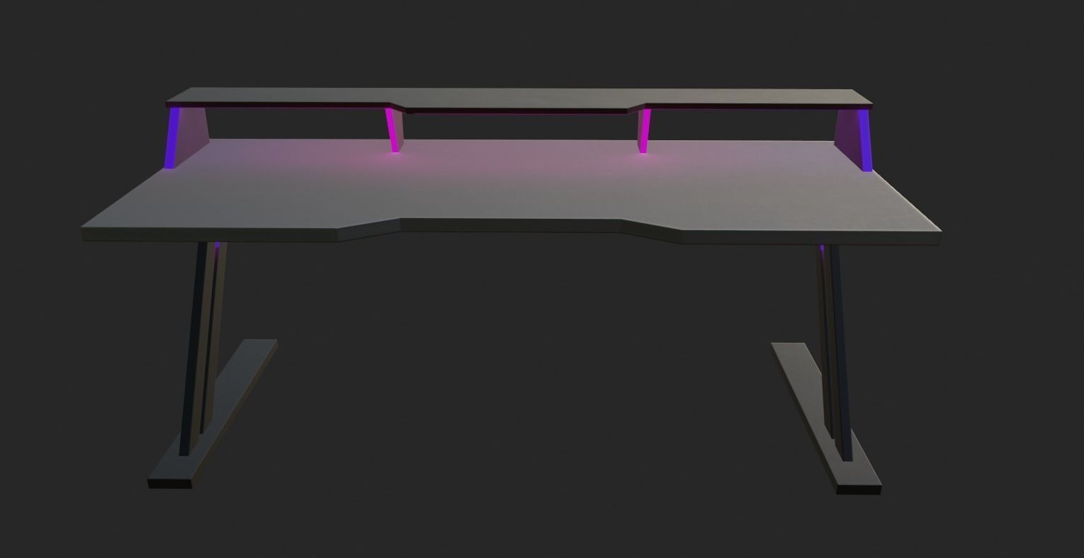 3D model Rgb gaming desk pro gaming table lowpoly game ready Low-poly ...