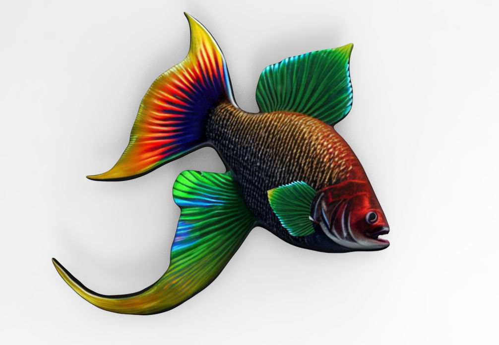 Tropical fish 3D print model 3D model 3D printable | CGTrader