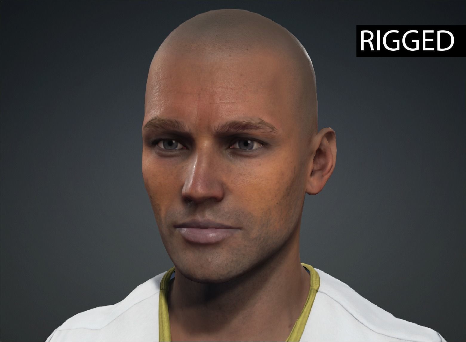 3D model Meet Valence - Average Age Black Man Standing Low-poly VR / AR ...