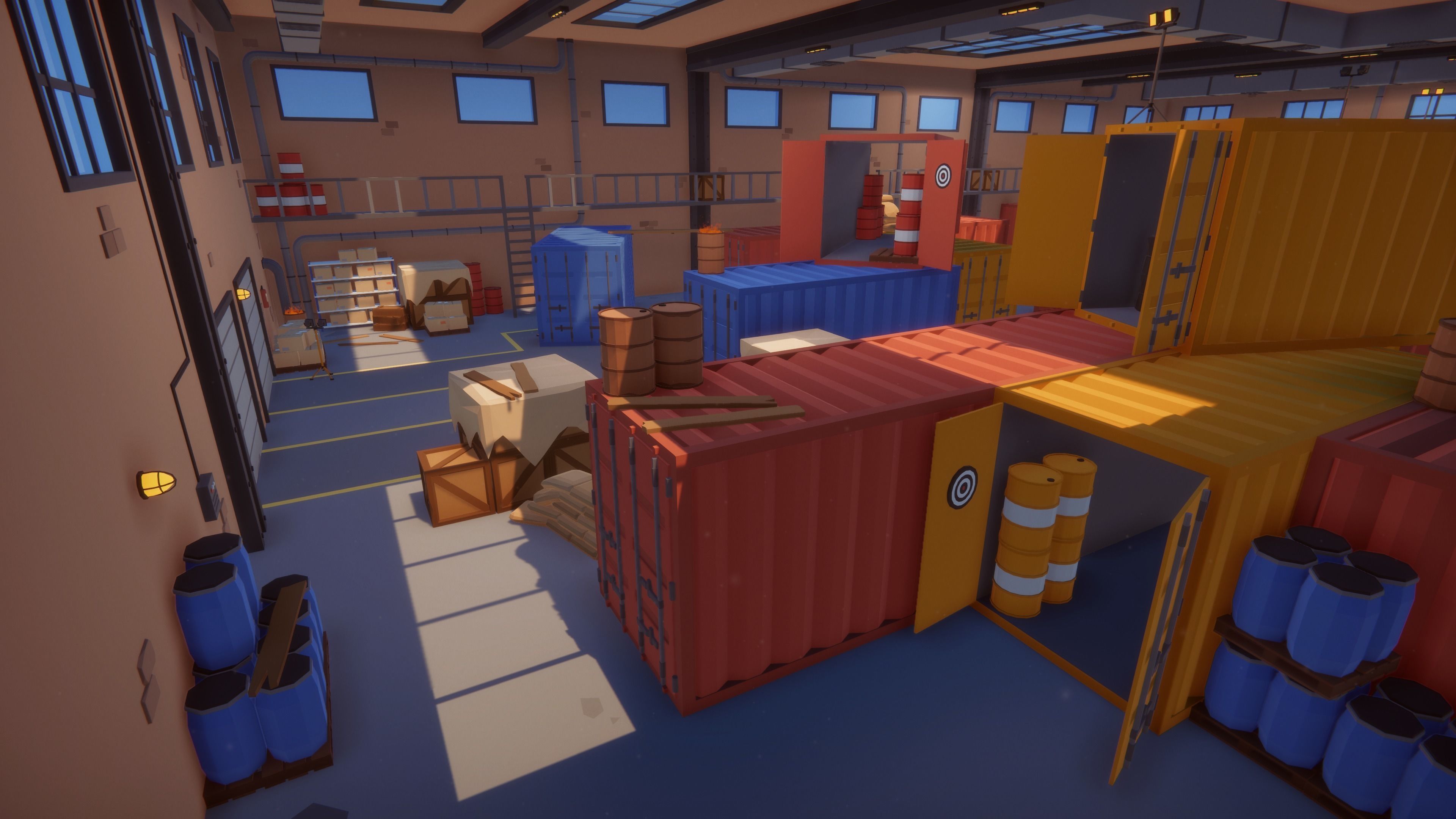 3D model Low Poly FPS Map Vol4 Shooter Warehouse Deathmatch Map VR / AR ...