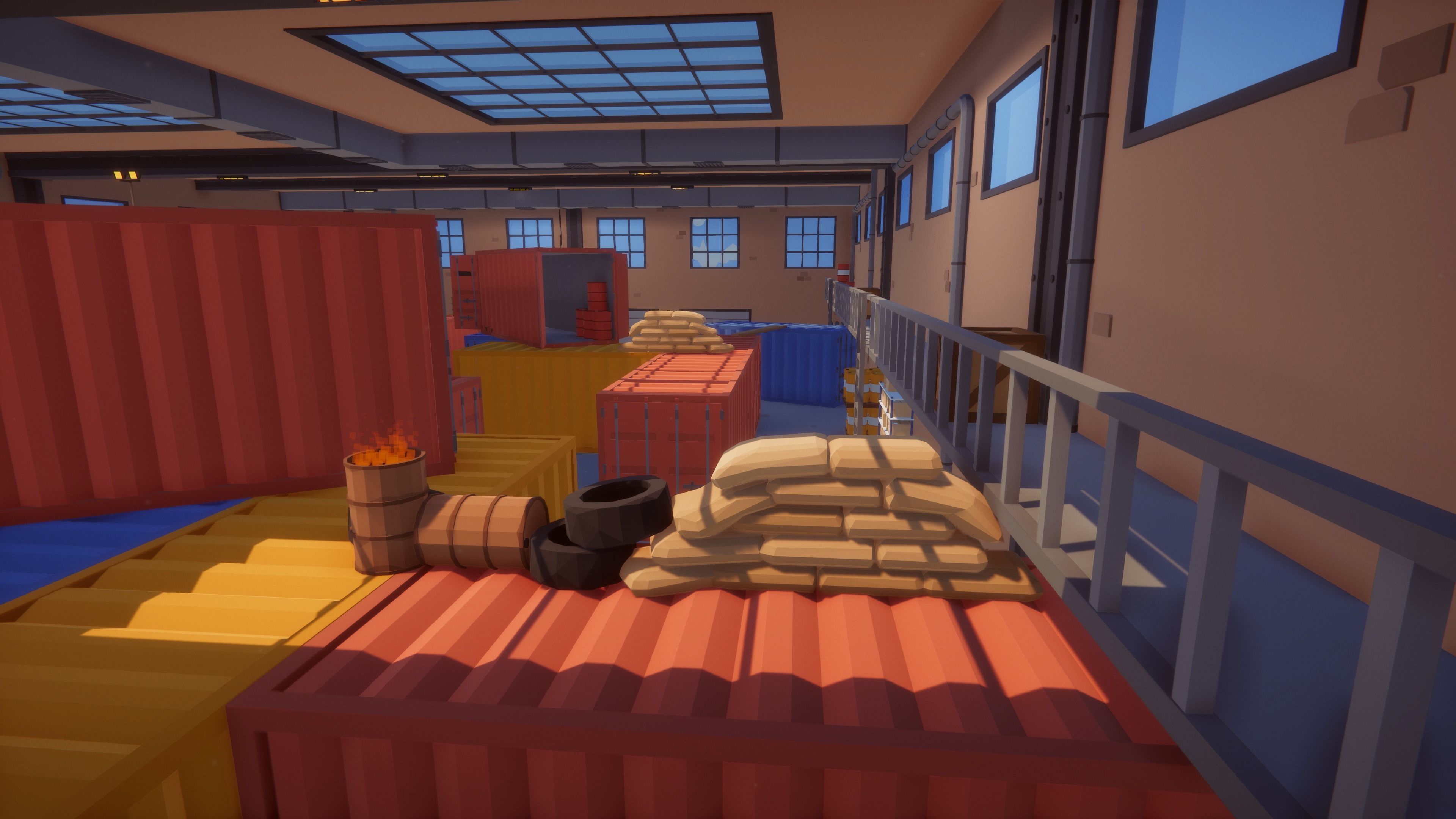 3D model Low Poly FPS Map Vol4 Shooter Warehouse Deathmatch Map VR / AR ...