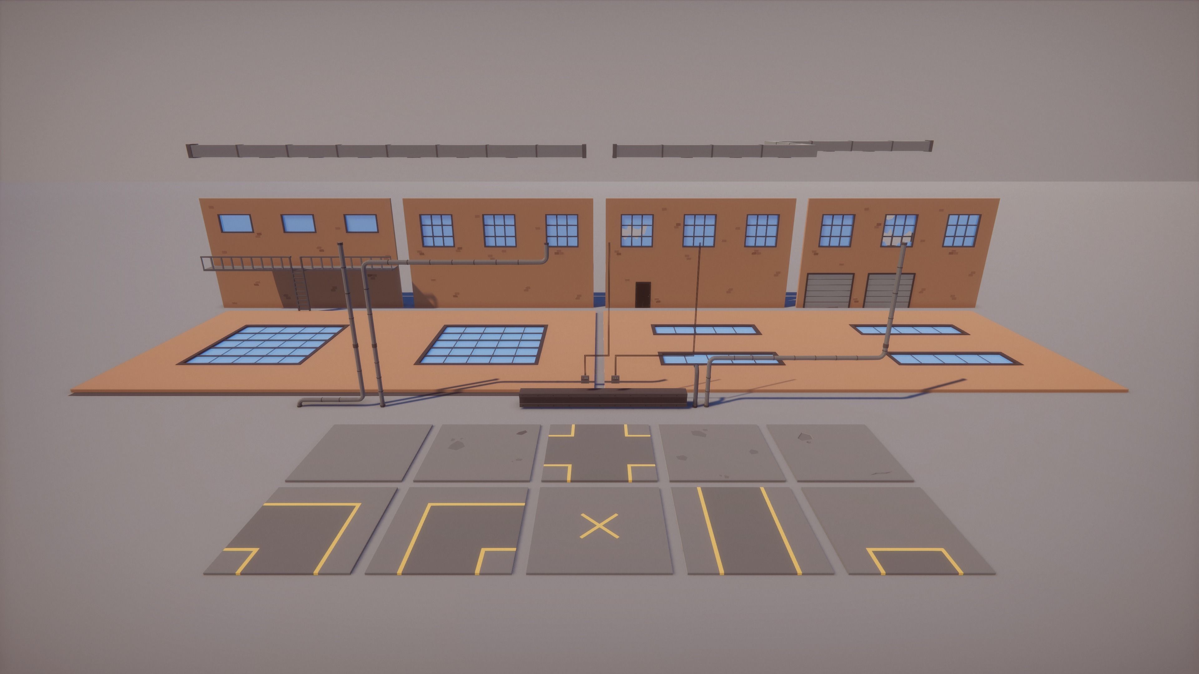 3D model Low Poly FPS Map Vol4 Shooter Warehouse Deathmatch Map VR / AR ...