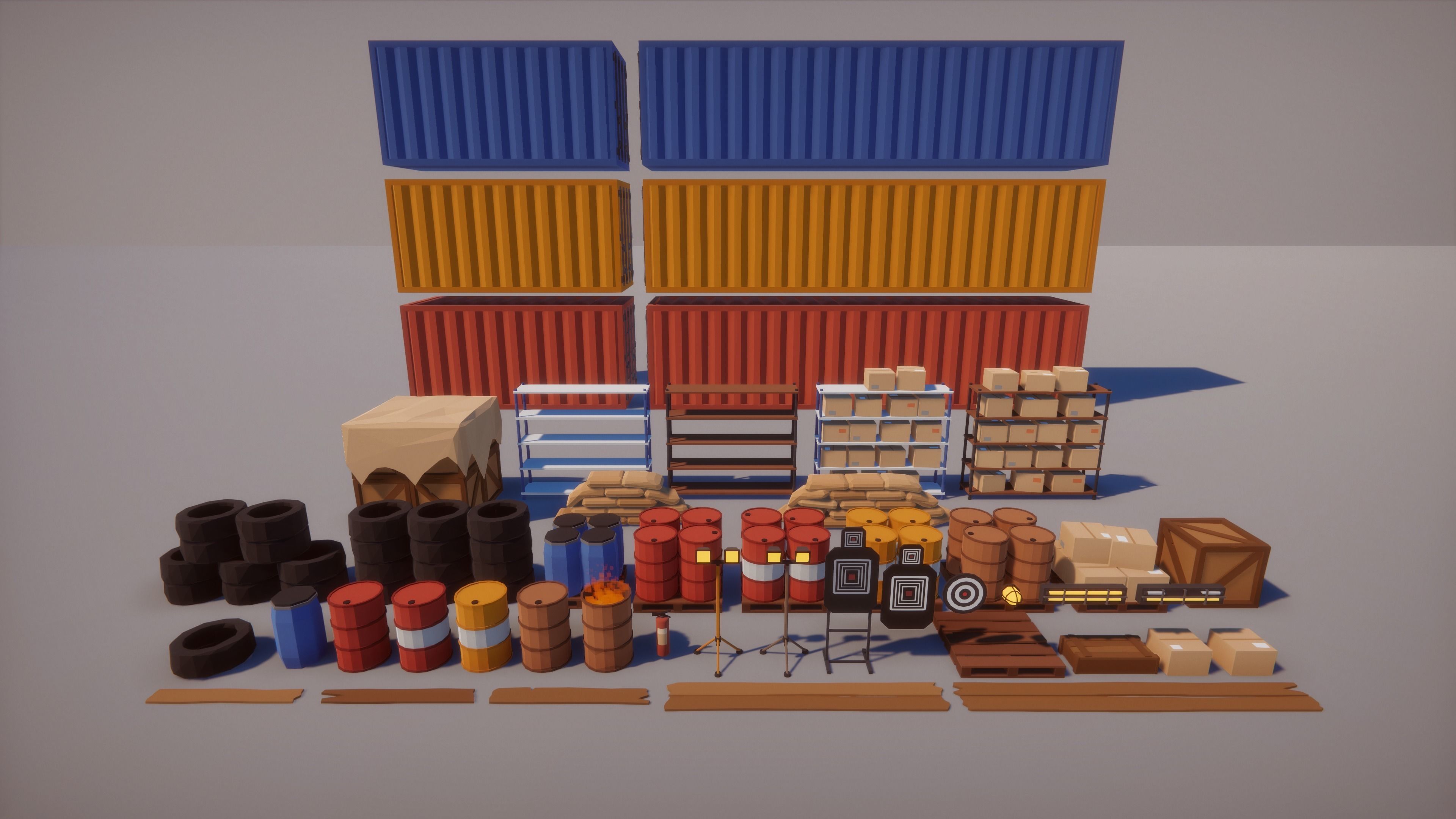 3D model Low Poly FPS Map Vol4 Shooter Warehouse Deathmatch Map VR / AR ...