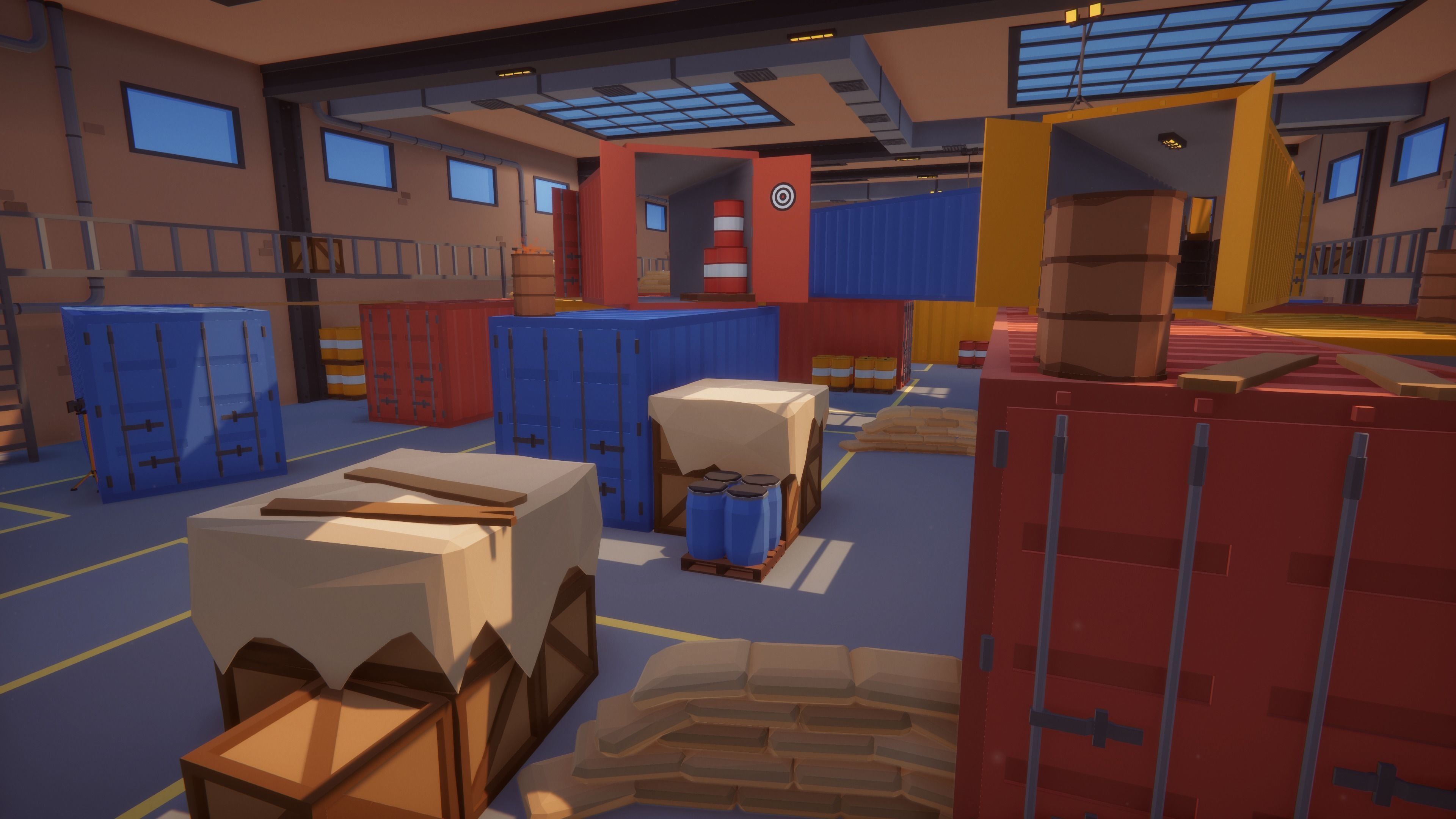 3D model Low Poly FPS Map Vol4 Shooter Warehouse Deathmatch Map VR / AR ...