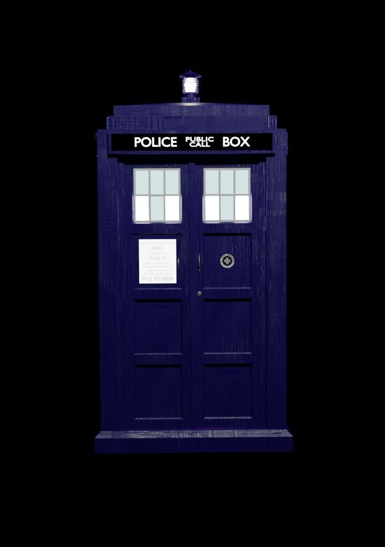 TARDIS-Exterior High Quality 3D model rigged | CGTrader