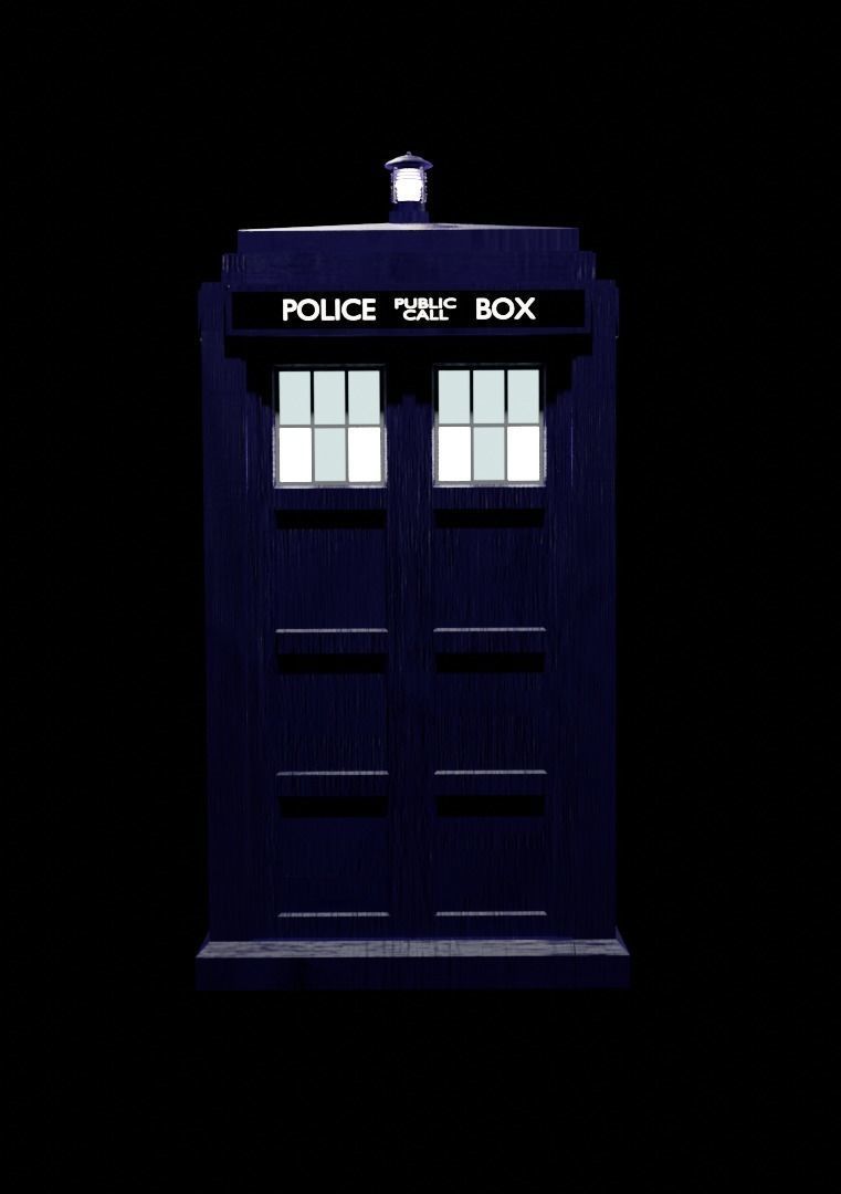 TARDIS-Exterior High Quality 3D model rigged | CGTrader