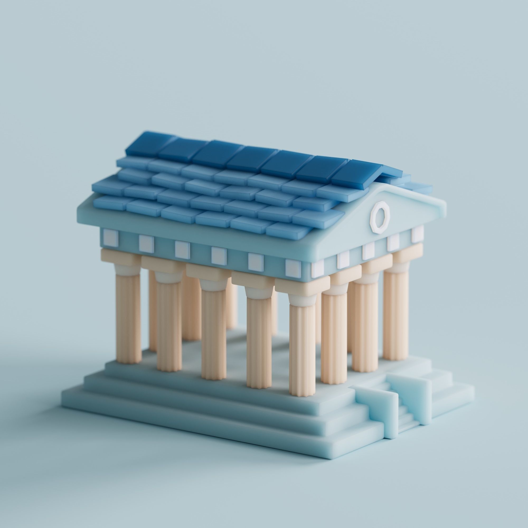 3D model Parthenon Diorama VR / AR / low-poly | CGTrader