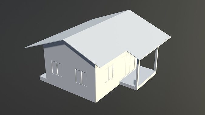 Simple building 2023-02 free 3D model | CGTrader