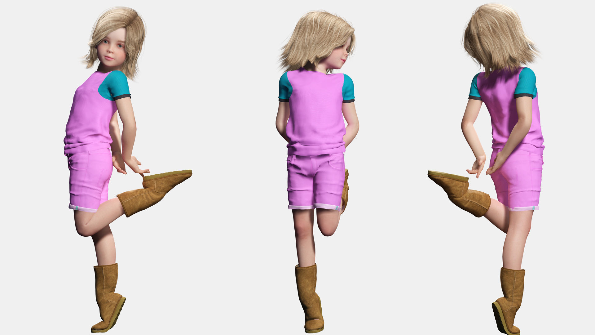 3D model Sunny Realistic Girl VR / AR / low-poly | CGTrader