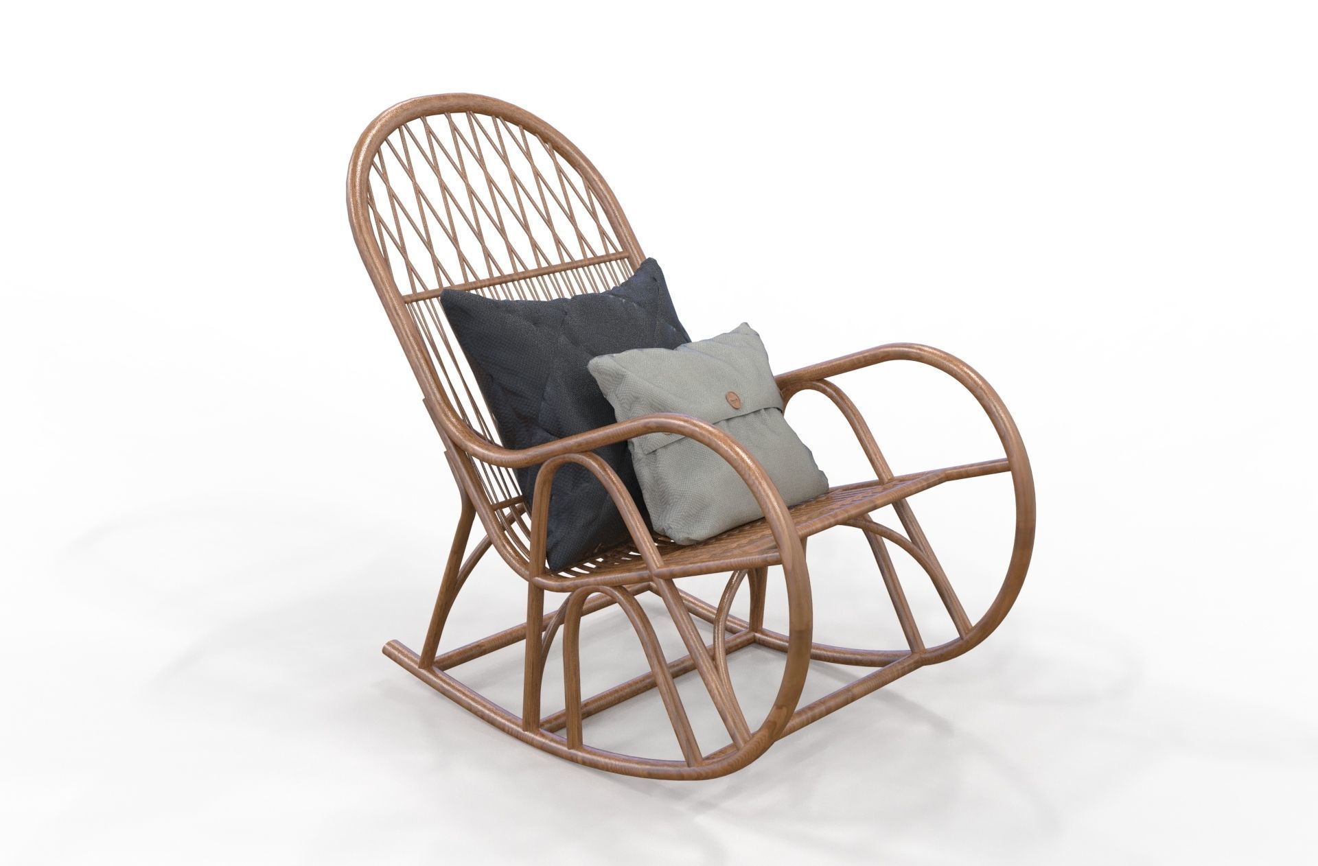 3d model rattan rocking chair 3D model | CGTrader
