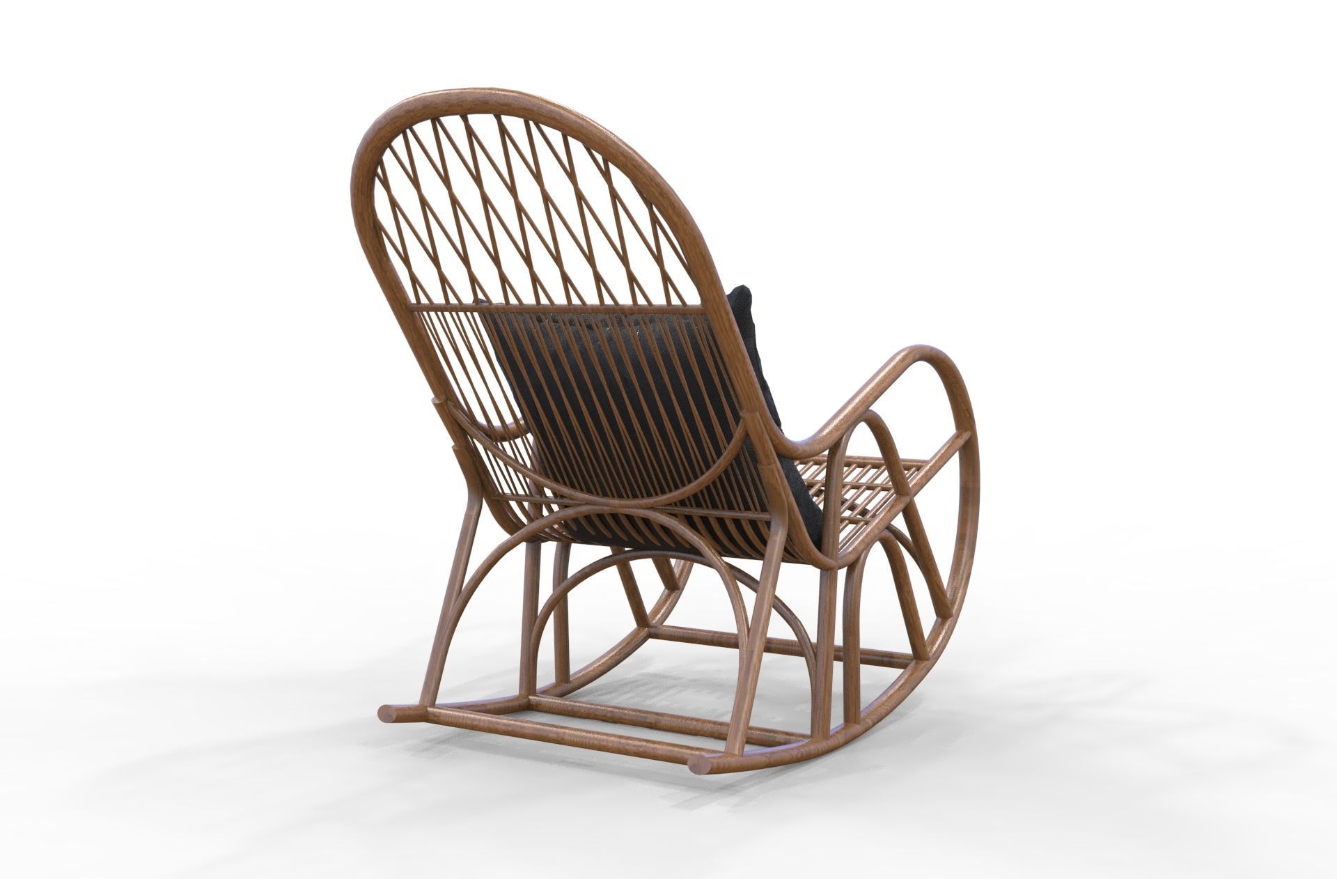 3d model rattan rocking chair 3D model | CGTrader