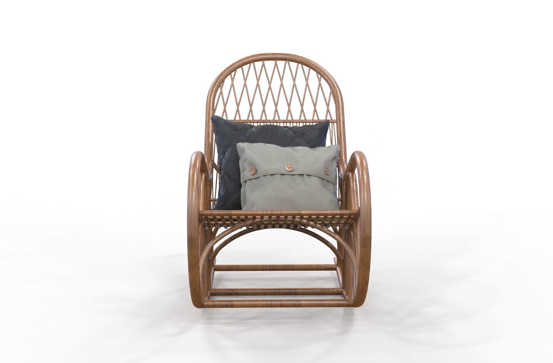 3d model rattan rocking chair 3D model | CGTrader