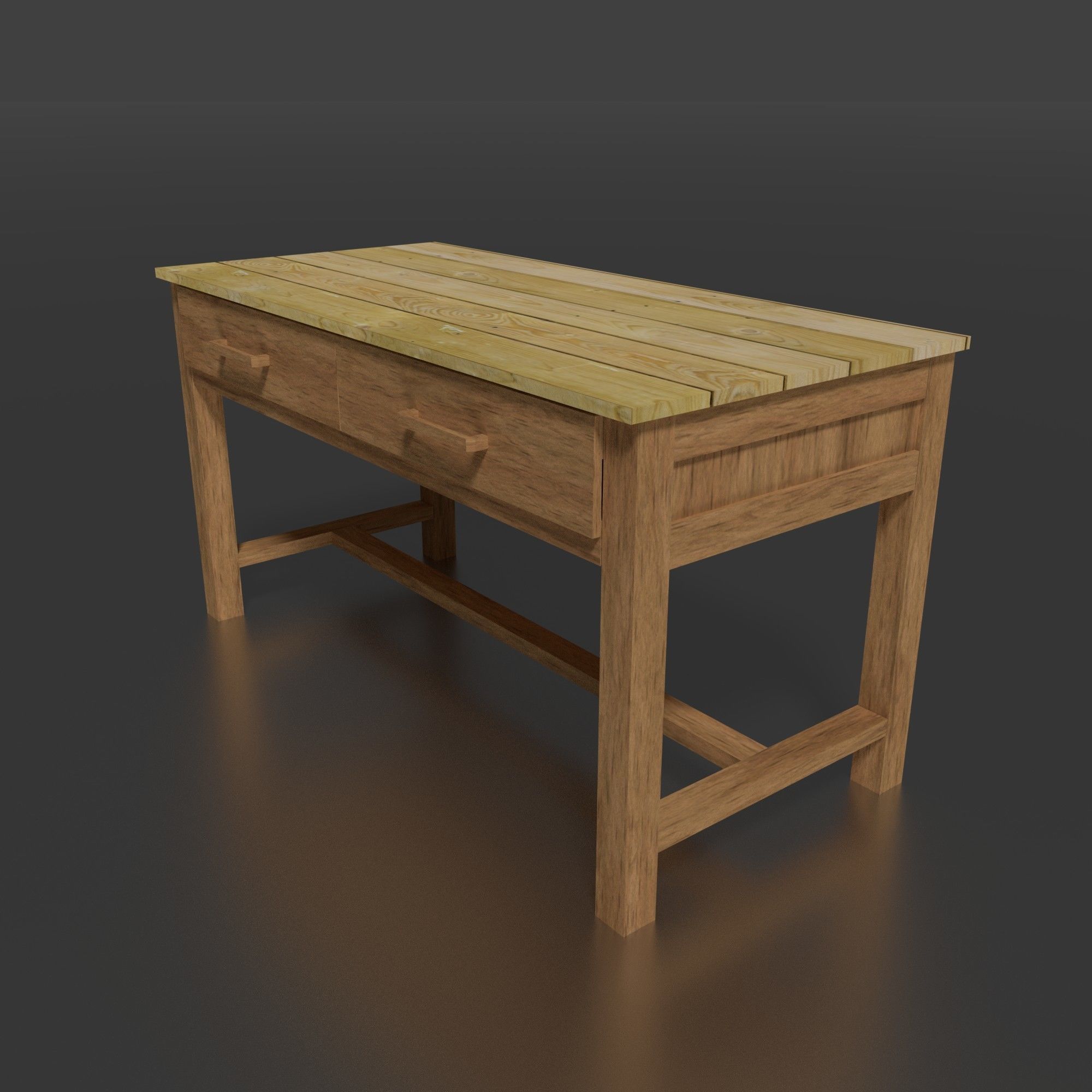 Meja Kayu 001-030 3D model | CGTrader