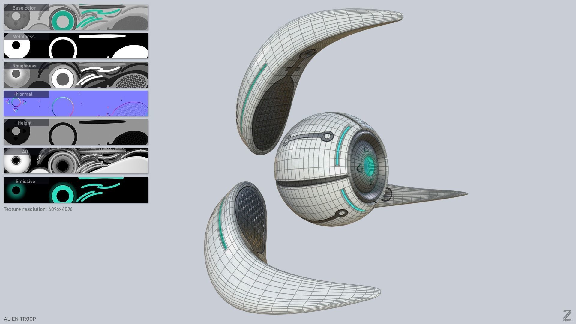 3D model Alien troop VR / AR / low-poly | CGTrader