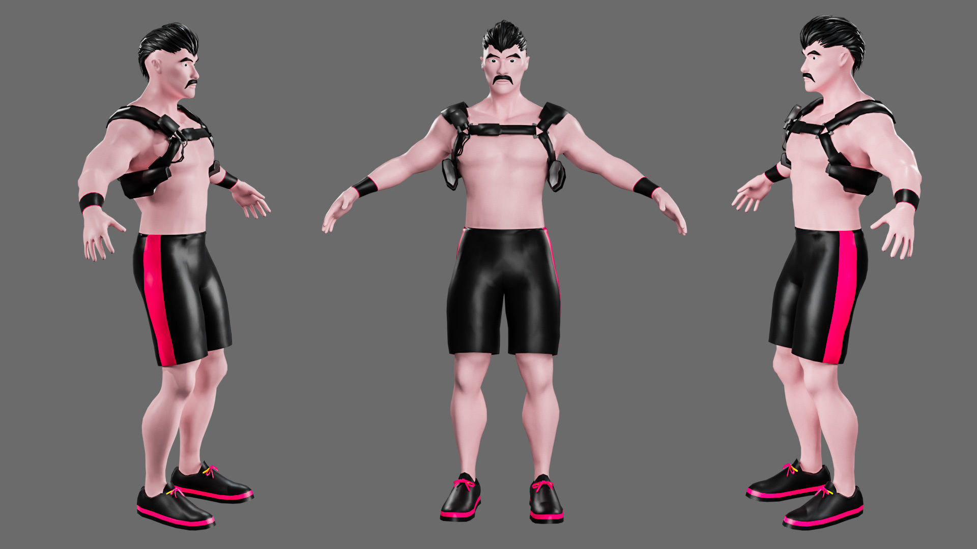 3D model Cartoon characters street fighter VR / AR / low-poly | CGTrader