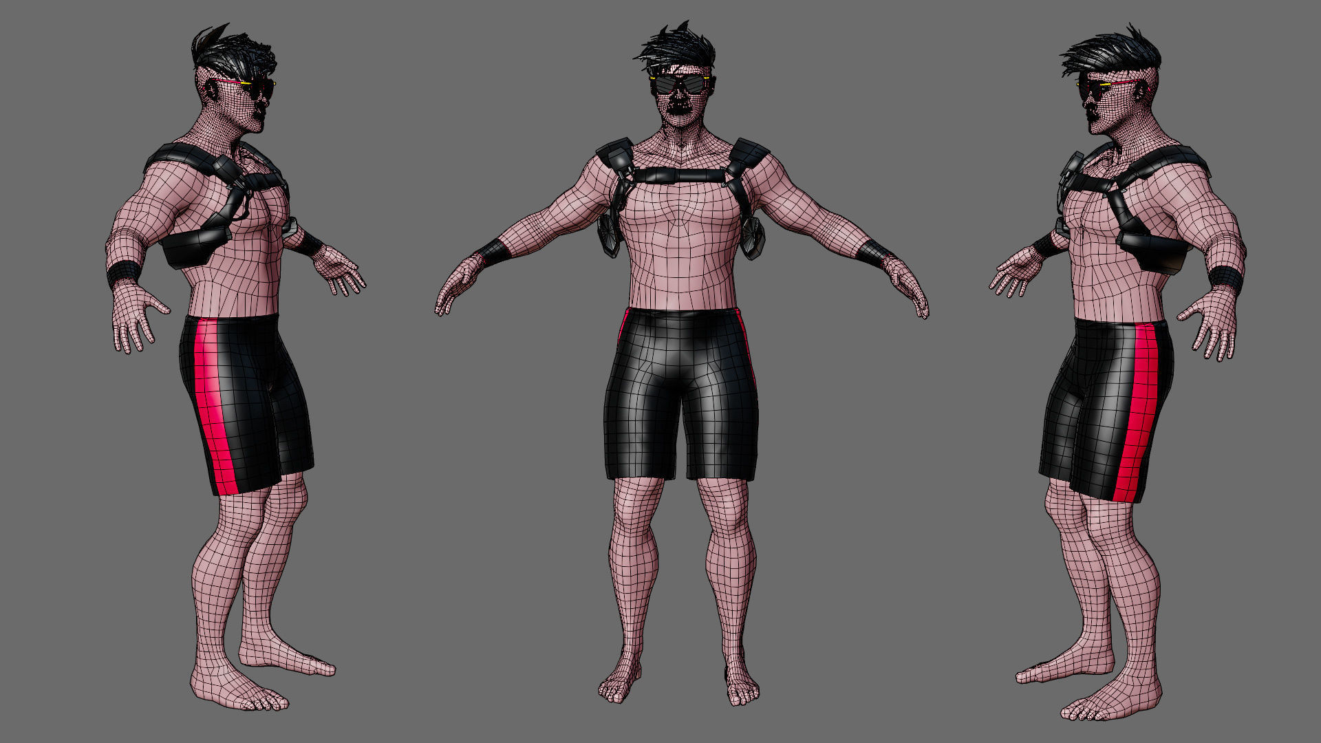 3D model Cartoon characters street fighter VR / AR / low-poly | CGTrader