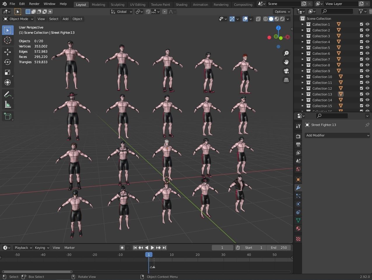 3D model Cartoon characters street fighter VR / AR / low-poly | CGTrader