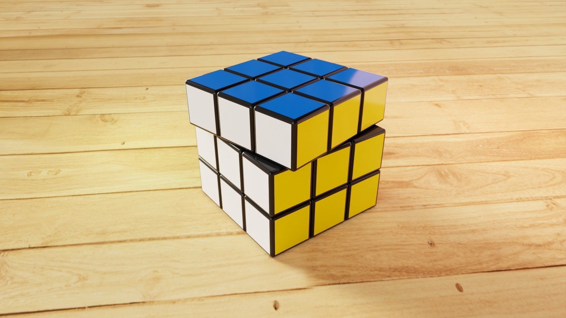 3D model Rubik Cube - Low Polygons - Camera Animated VR / AR / low-poly ...