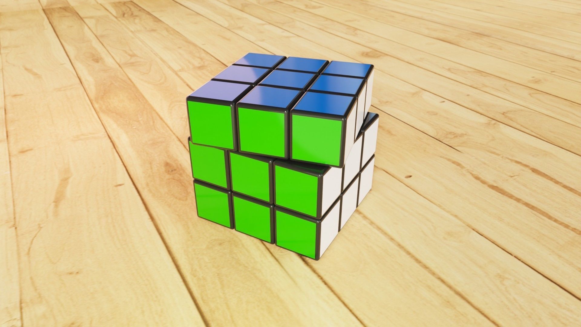 3D model Rubik Cube - Low Polygons - Camera Animated VR / AR / low-poly ...