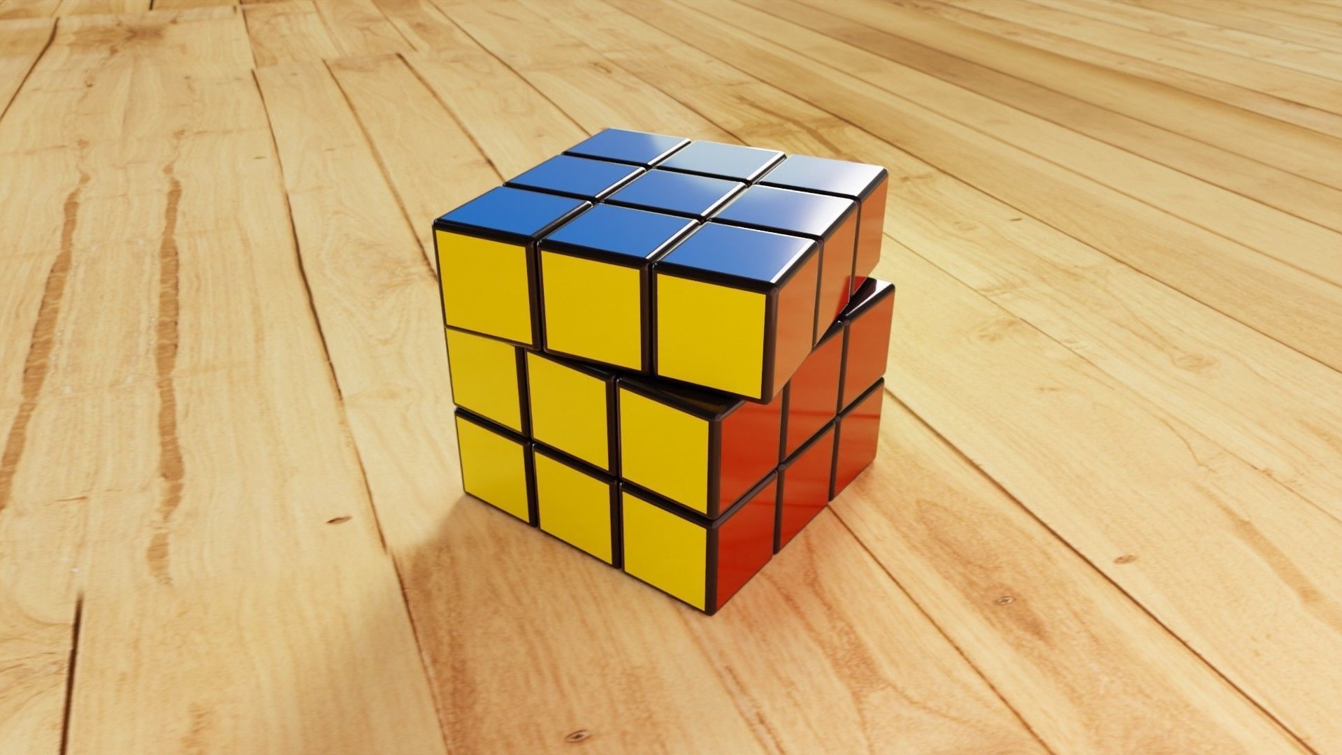 3D model Rubik Cube - Low Polygons - Camera Animated VR / AR / low-poly ...