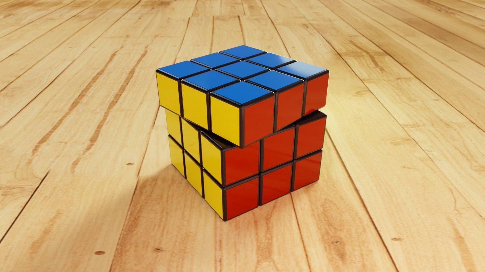 3D model Rubik Cube - Low Polygons - Camera Animated VR / AR / low-poly ...