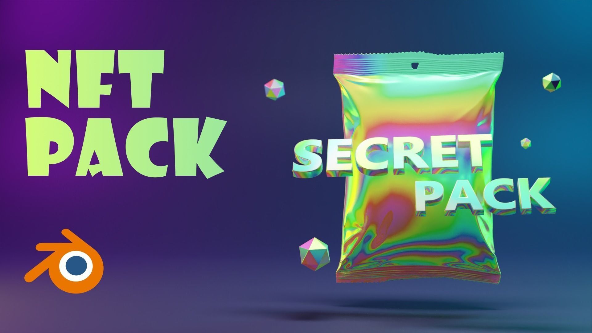 Hologram Blender NFT Pack animated template 3D model animated | CGTrader