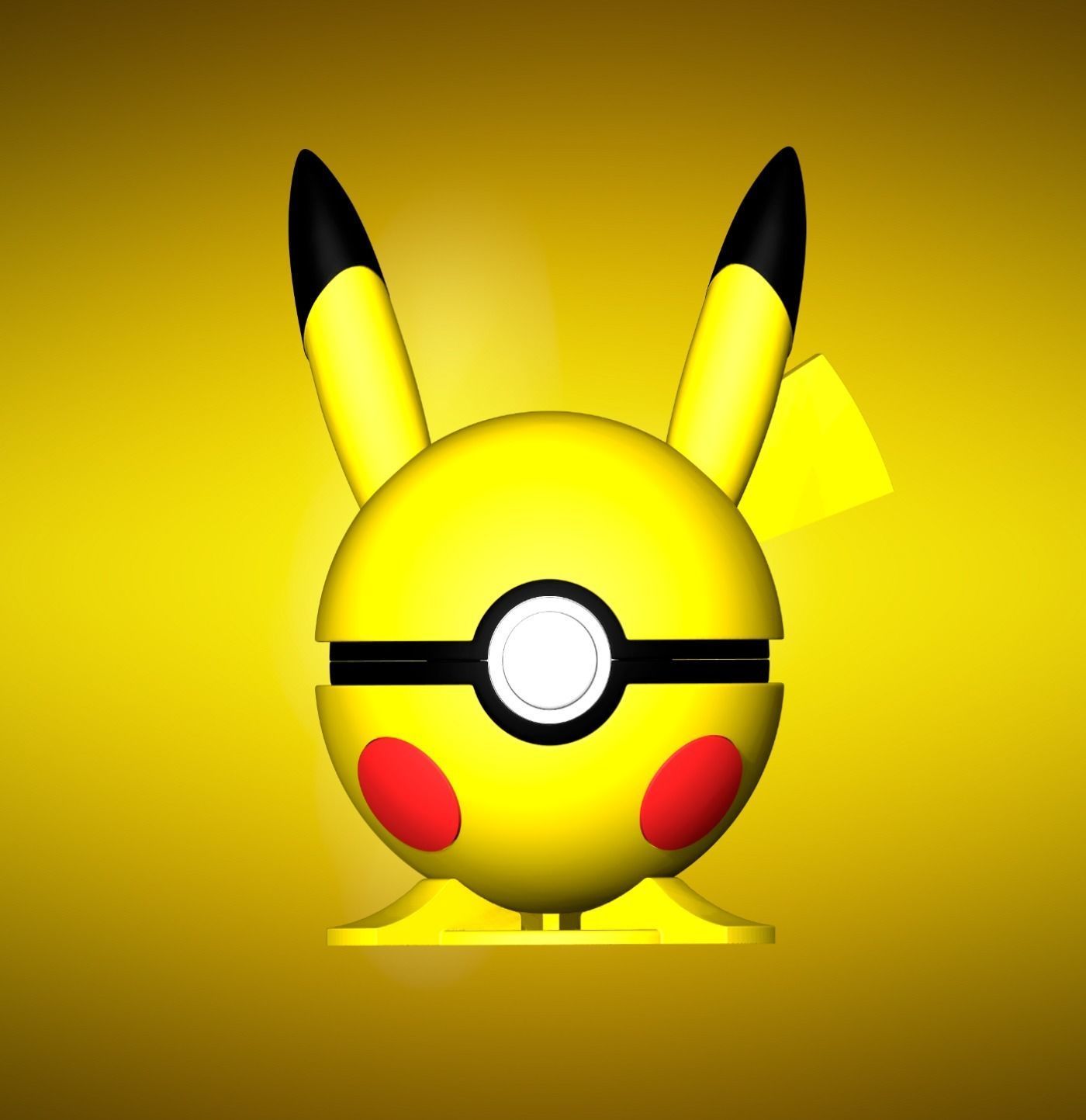 Pokeball Pikachu Functional Pokemon 3D model 3D printable | CGTrader