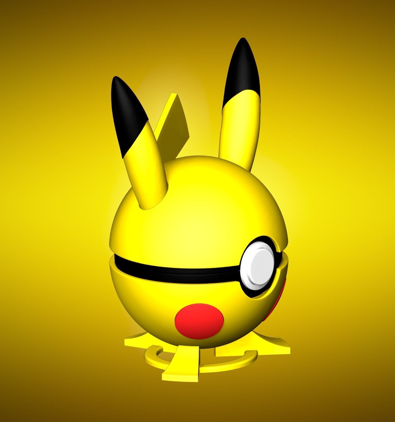 Pokeball Pikachu Functional Pokemon 3D model 3D printable | CGTrader