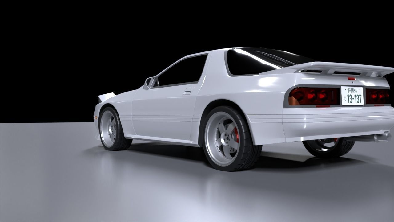 Nissan RX7 White Comet 3D model | CGTrader