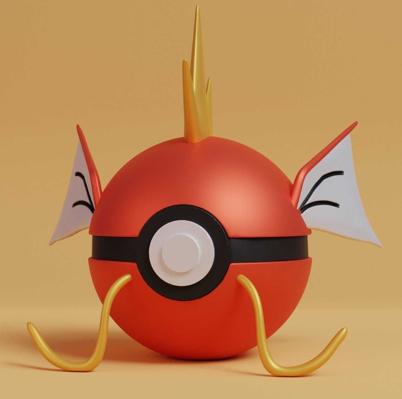 Pokemon Magikarp Pokeball free 3D model 3D printable | CGTrader