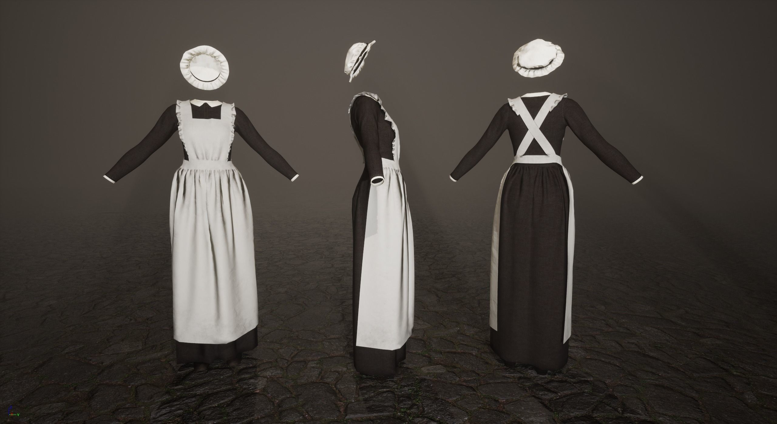 3D model Victorian Maids VR / AR / low-poly | CGTrader